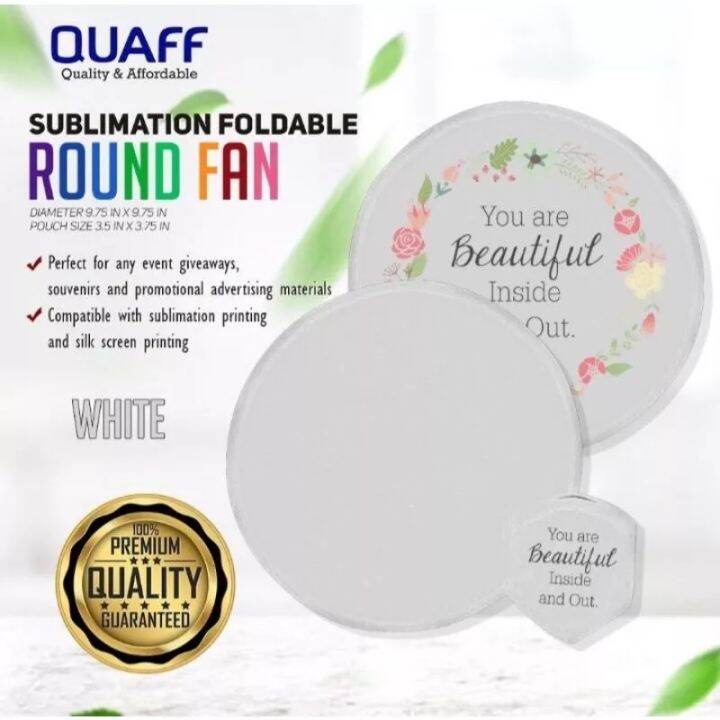 quaff brand sublimation round fan 50pics per set | Lazada PH
