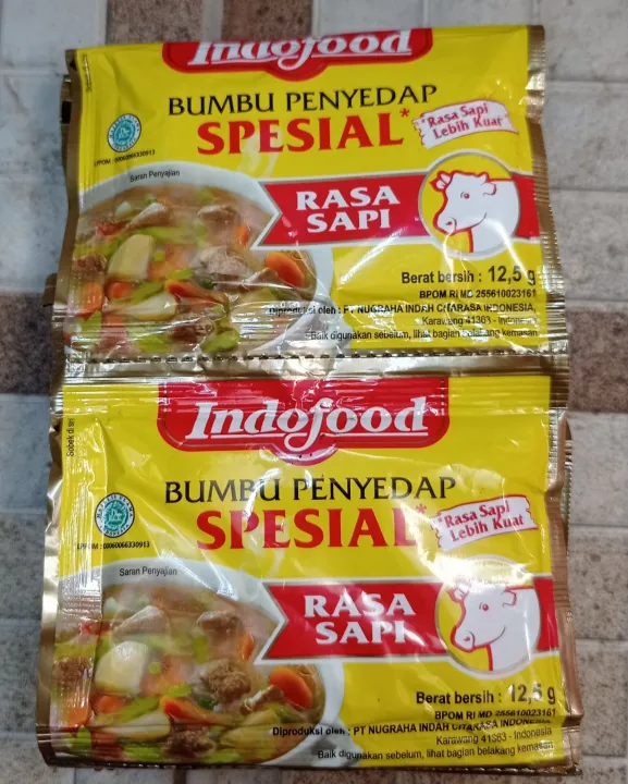 Bumbu Penyedap Spesial Rasa Sapi Indofood 1 Renceng 12 Bungkus | Lazada ...