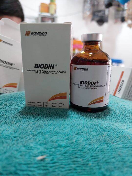 BIODIN 50ML vitamin obat burung ayam kuda kerbau kambing sapi penguat ...