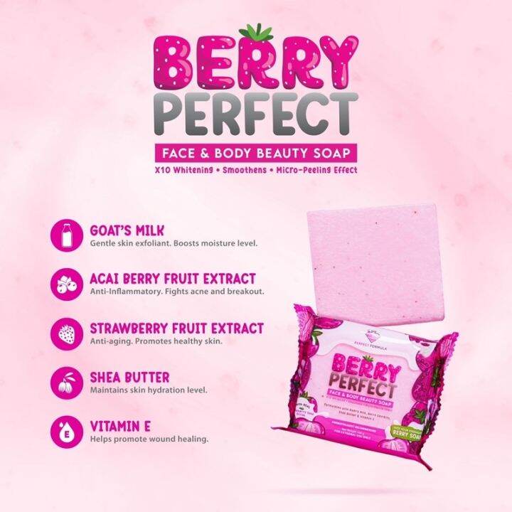 Perfect Formula Berry perfect soap 100g whitening bar soap | Lazada PH