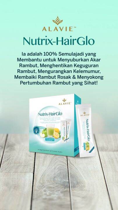 [Bundle 6 boxes] ALAVIE Nutrix-HairGlo 15 sachets (total 90s ...