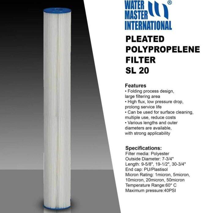Pleated Filter, Washable Filter, polypropylene filter, slim type ...
