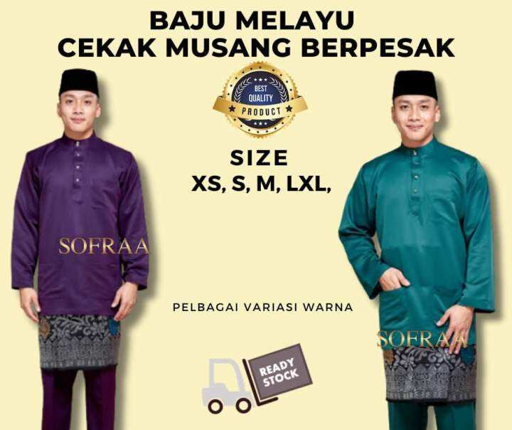 [SofraaExclusive]SIZE XS to XL-Baju Melayu Cekak Musang Dewasa.Baju ...