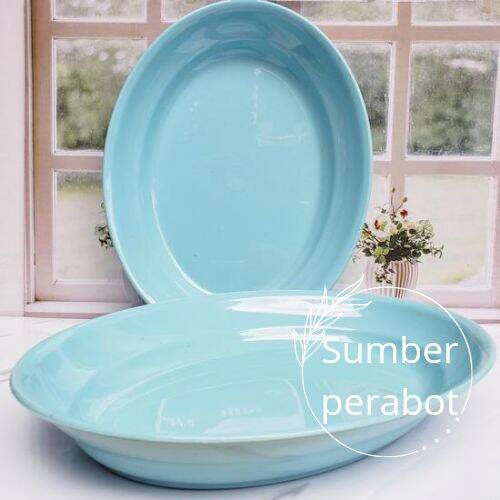 PROMO 1 LUSIN PIRING SAJI OVAL BESAR MELAMIN TEBAL DAN AWET | Lazada ...
