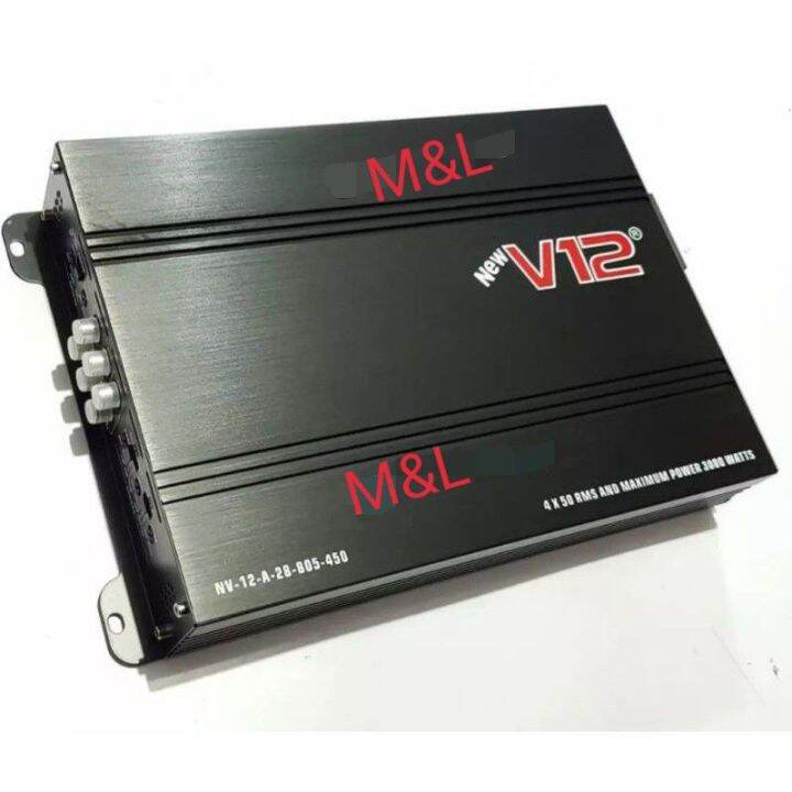 (V12) NV-12-A-28-805-450 4 Channels 2 Ohms Stable Multi Channel Circuit Design Car Amplifier ...