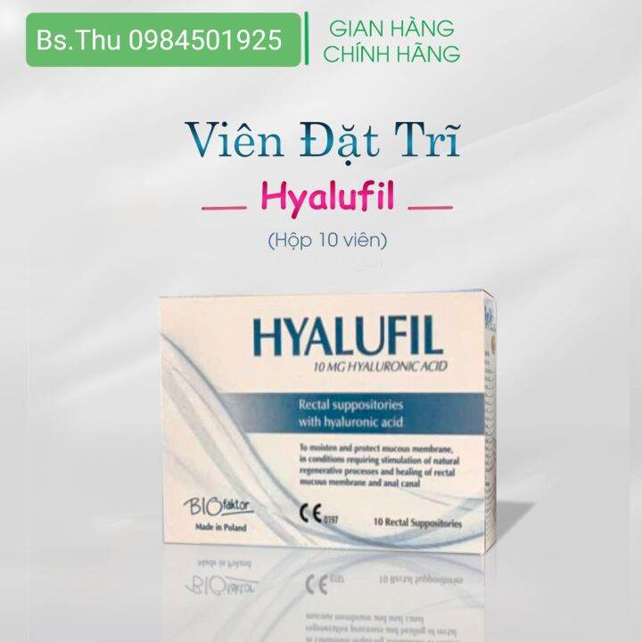 HYALUFIL hộp 10 viên đặt trĩ hàng nhập khẩu Ba Lan | Lazada.vn