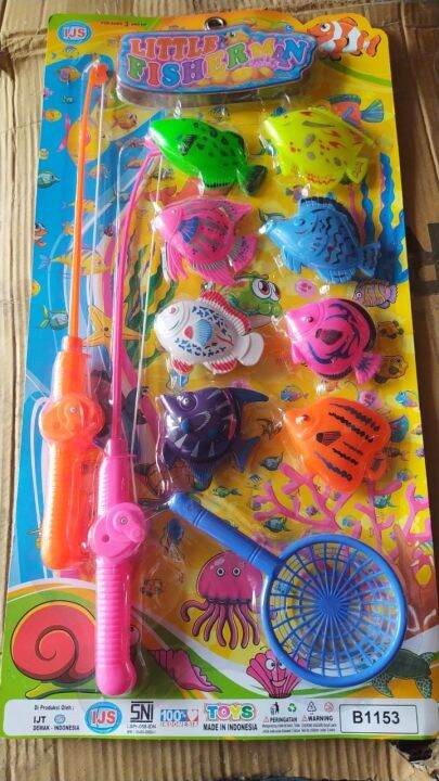 Pancingan Lengkap isi banyak 1set Pancingan Ikan Mainan Anak B1153 ...