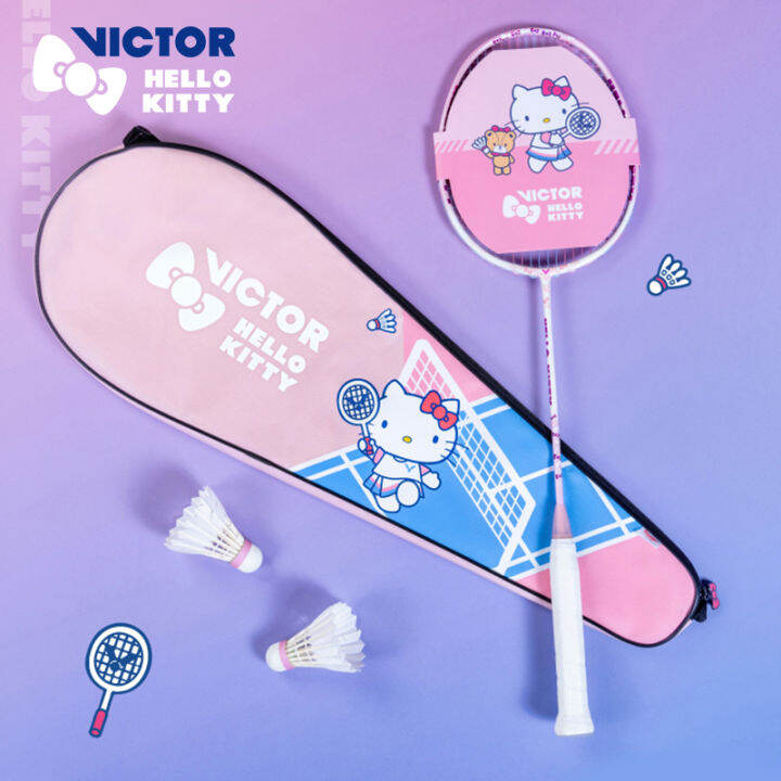 Genuine Goods Victor Victory Hello Kitty Joint Name Badminton Racket ...