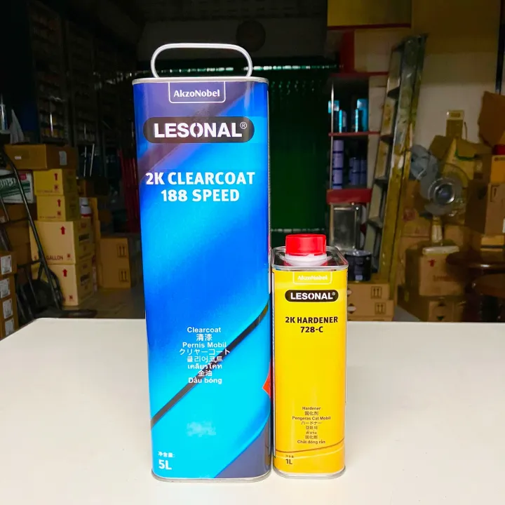 ชุด Lesonal 2K Clearcoat 188 Speed เเลคเกอร์ 2K ขนาด 5 ลิตร เเละ 2K ...