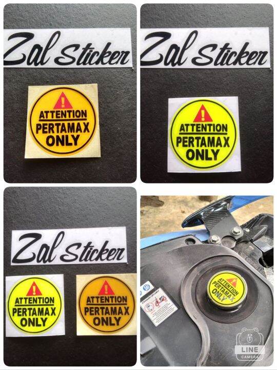 sticker attention pertamax only sticker cutting | Lazada Indonesia