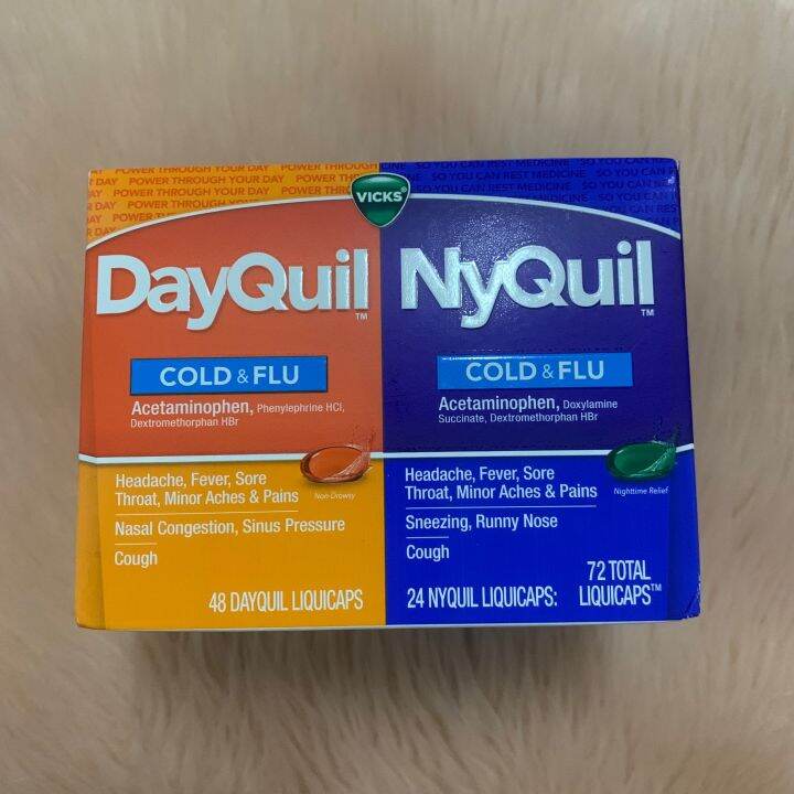 Vicks Dayquil Nyquil Cold And Flu Relief Combo Pack Liquicaps 72ct