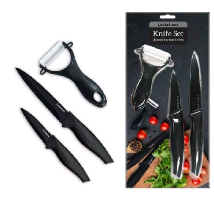 Locknlock knife set 3pcs/pisau dapur set 3pcs | Lazada Indonesia