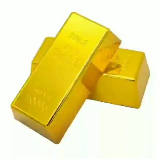 【TX】Nordic Gold Bar Door Stop LUCKY Birthday Gift Gold Bricks Table ...