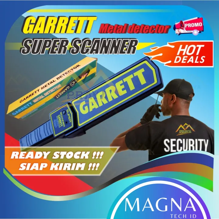 Metal Detector Garrett Super Scanner Satpam Security Garret Garet Scan ...