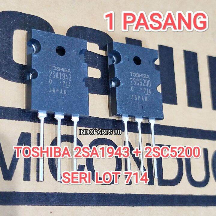 (1 Set) TOSHIBA 2SA1943 2SC5200 ORIGINAL ( LOT 714 ) TRANSISTOR 2SA1943 2SC5200 A1943 C5200 ...
