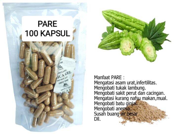 PARE/PERIA isi 100 kspsul untuk anemia kontrol gula darah | Lazada ...