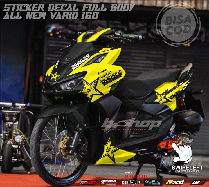 stiker motor vario 160 motif rock star variasi pilihan warna stiker ...