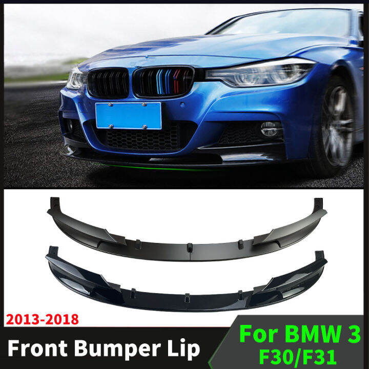 M Style Tuning Front Bumper Lip Chin Splitter Deflector For BMW 3 ...