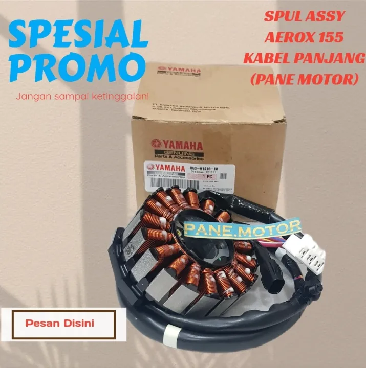 SPUL SPULL STATOR ASSY AEROX 155 2017-2019 LAMA ORISINIL YGP B63-H1410 ...