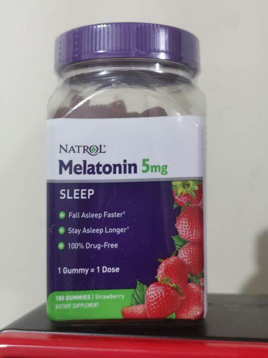 Natrol Melatonin 5mg Gummies insomnia Sleep stress anxiety jet lag ...