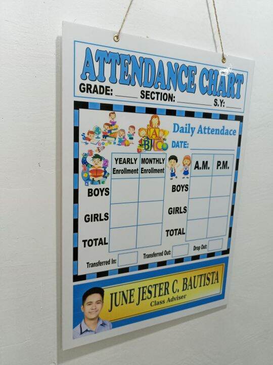 Customized Attendance Chart | Lazada PH