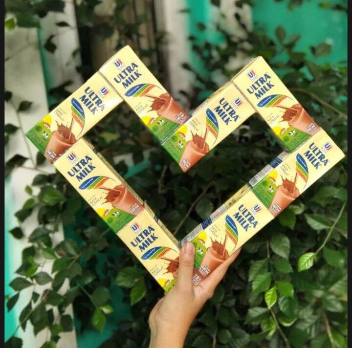 SUSU ULTRAMILK BENTUK LOVE VIRAL TIKTOK COKELAT STRAWBERRY VANILA 250ML ...