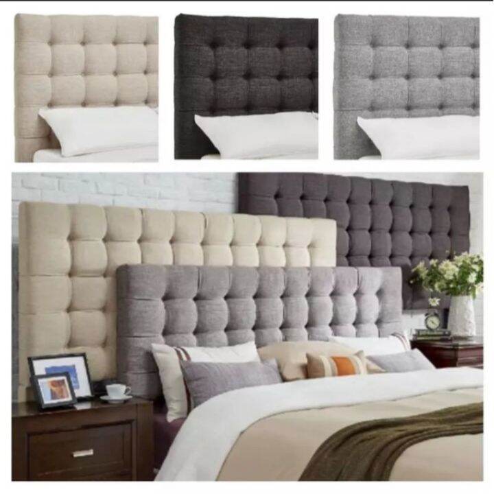 WALES FABRIC BED HEAD BOARD SQUARE TUFTED DESIGNS | Lazada PH