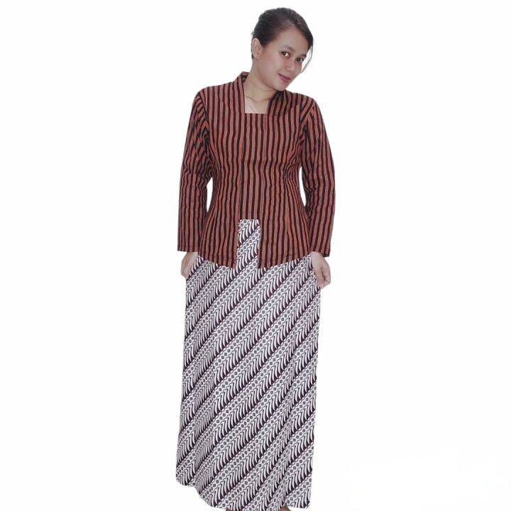 kebaya jadul kutubaru Lurik katun panjang atau pendek | Lazada Indonesia