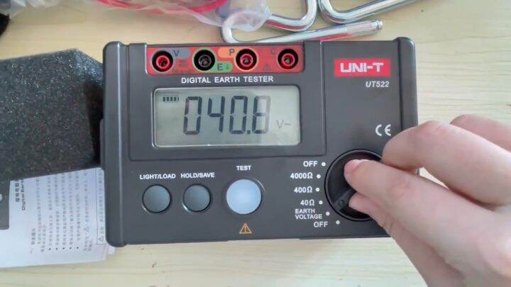 【UNI-T Original】UNI-T UT522ดิจิตอลสายดินตัวทดสอบความต้านทานLightning Rodเครื่องตรวจจับฟ้าผ่าต่ำ ...