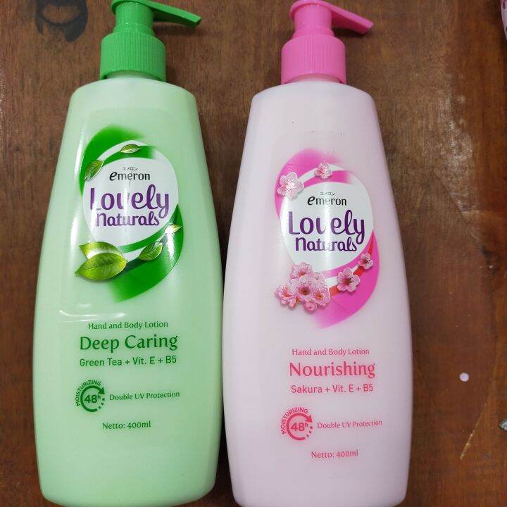 emeron lovely naturals hand&body lotion 400ml pump | Lazada Indonesia