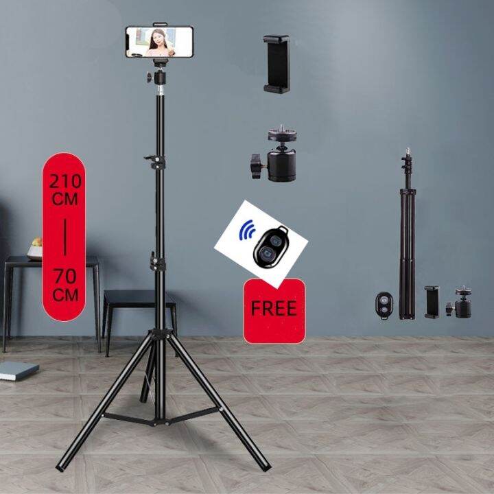 210CM Tripod For Phone Stand Camera Stand Lightweight Video Camera Tripod With Remote ...
