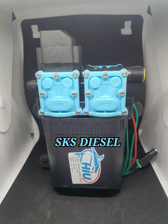Double Pump Dual Pompa Ganda Dinamo Sprayer Pompa Air DC 12V Jet ...