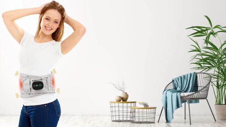 Lumbar Decompression Inflate Back Support Hot Compress Vibration Waist ...