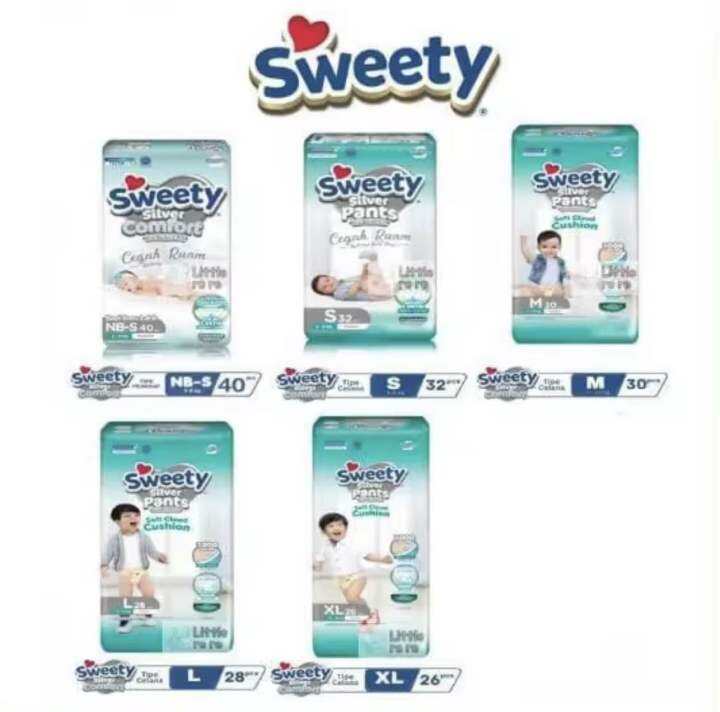 Sweety SILVER PANTS S66, M60, L54, XL42, XXL32 | Lazada Indonesia