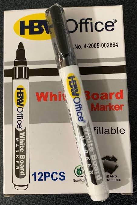 HBW WHITE BOARD MARKER, 12PIECES per box or piece / HBW INk | Lazada PH