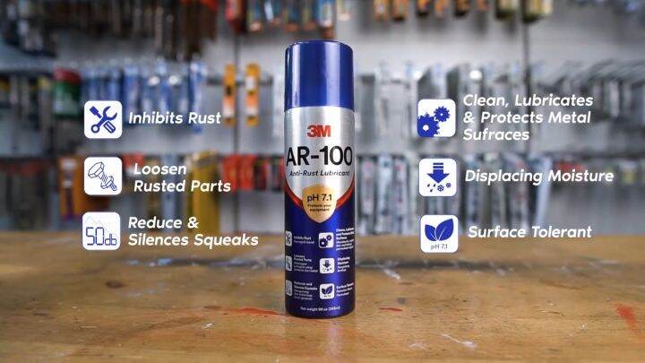 3M AR-100 Anti-Rust Lubricant Aerosal ( 266 ML) For Home Car Metal ...
