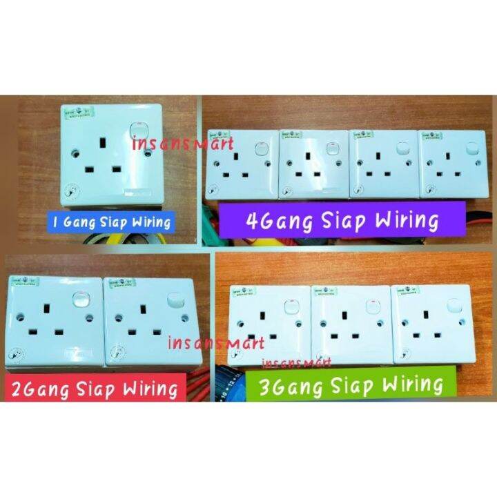 Bajet (SIRIM APPROVED)Extension socket @ Trailing Socket Base Complete ...