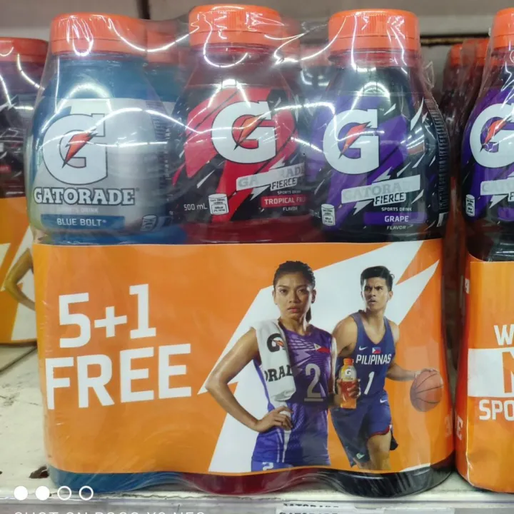 BUY 5 GET 1 FREE - GATORADE MIXED FLAVOR DRINK 500mL x 6 | Lazada PH