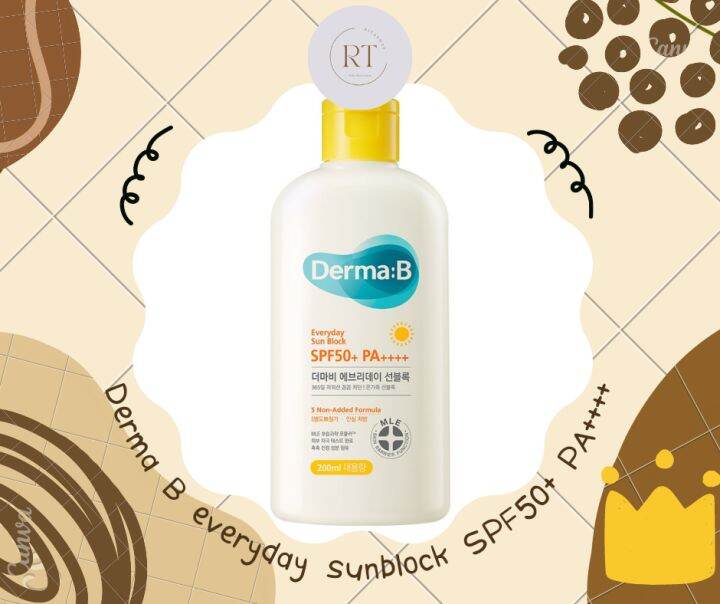 Derma-B everyday sunblock SPF50+ PA++++ ขนาด 200ml. | Lazada.co.th