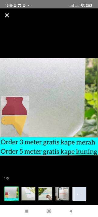 STICKER/STIKER KACA SANDBLAST PINTU JENDELA MOTIF POLOS ICE BLUR L ...