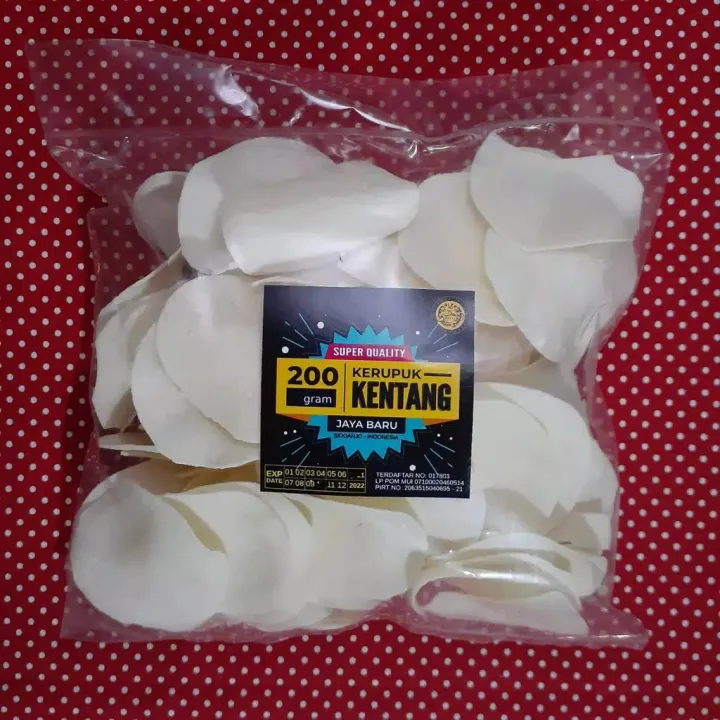 KERUPUK KENTANG PUTIH SUPER Jaya Baru Krupuk Potato Rasa Enak Renyah ...