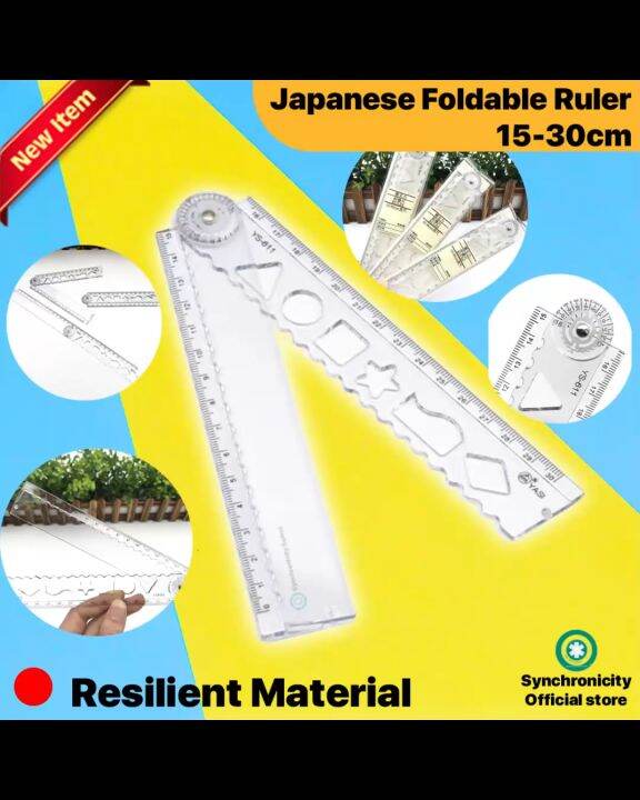 Foldable Ruler with Metric Measurements | JPR100 - 15-30 cm Japanese ...