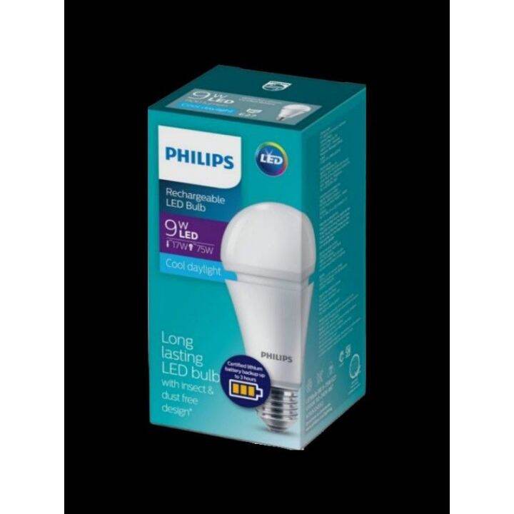 philips emergency 9w led / philips rechargeable led 9 watt | Lazada ...