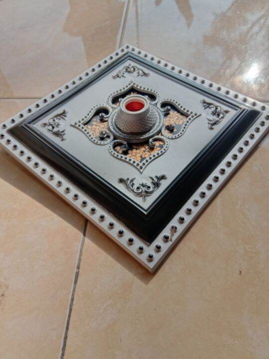 FITTING LAMPU plafon artistik 30cm*30cm/ fitting lampu ornamen/fitting ...
