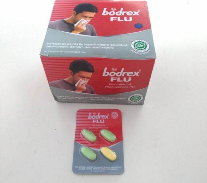 Bodrex Flu strip isi 4 tablet untuk flu/pilek dan demam | Lazada Indonesia