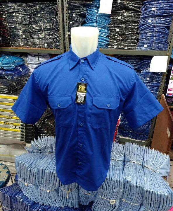kemeja biru benhur pdl pdh biru turkis | Lazada Indonesia
