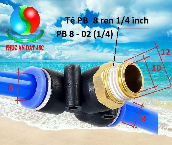 đầu nối nhanh PB 8 - 02 , PY8 , khớp nối nhanh T 3 ngả các loại cho khí ...