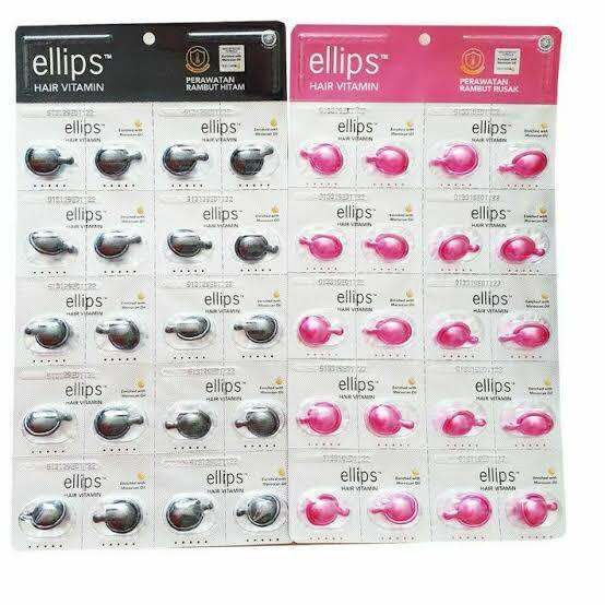 Vitamin rambut Elips isi 20 - Warna Pink dan Hitam | Lazada Indonesia