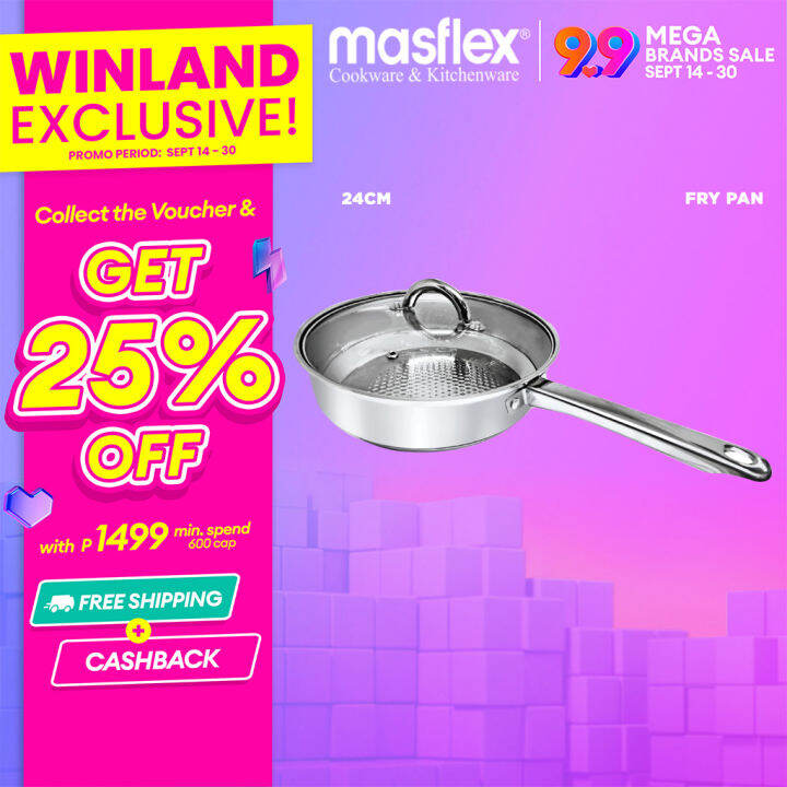 Masflex by Winland 24cm Premium Stainless Steel Induction Fry Pan w ...