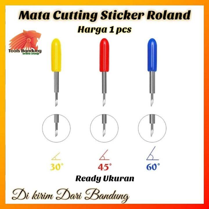 Jarum Cutting Sticker Mata Pisau Import Mesin Cutting Sticker Ukuran 30°, 45°, 60° Roland Jinka ...